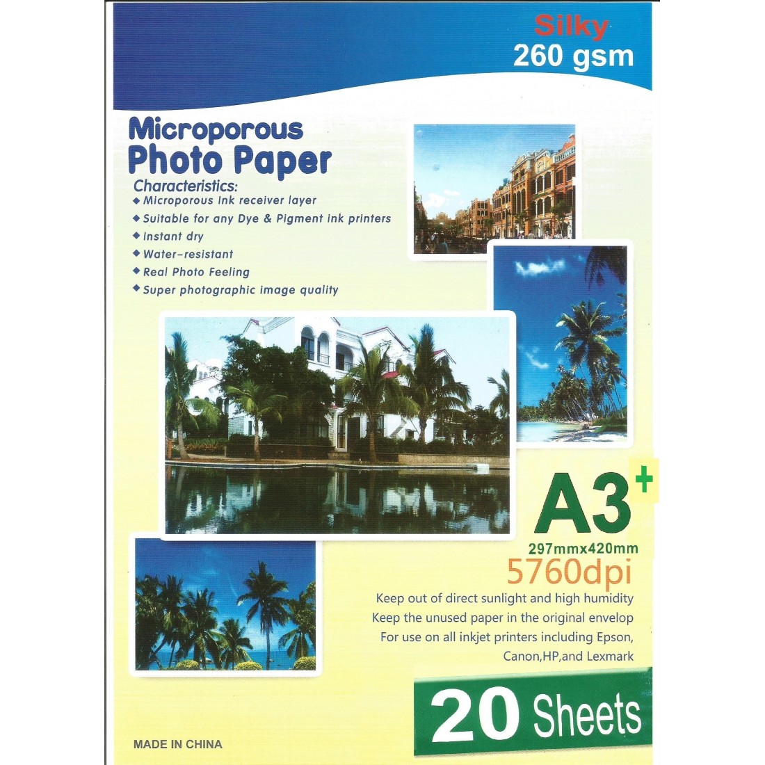 Microporous Silky Photo Paper A3+ Size 260GSM